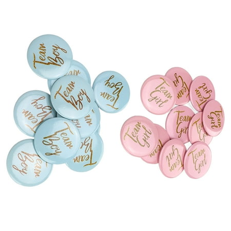 Boy Girl Button Pin, Small Compact Gender Reveal Button Pin 3 Packs ...