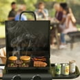TOPTENG Portable BBQ Griddle 2-Burner with Foldable Cart & Side Table ...
