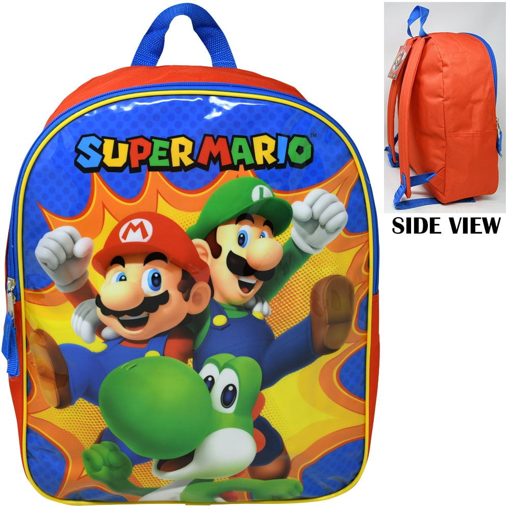 Super Mario 15" Backpack with Plain Front - Walmart.com
