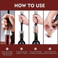 Air Pressure Opener for Easy Cork Removal with Push-Button Stainless ...