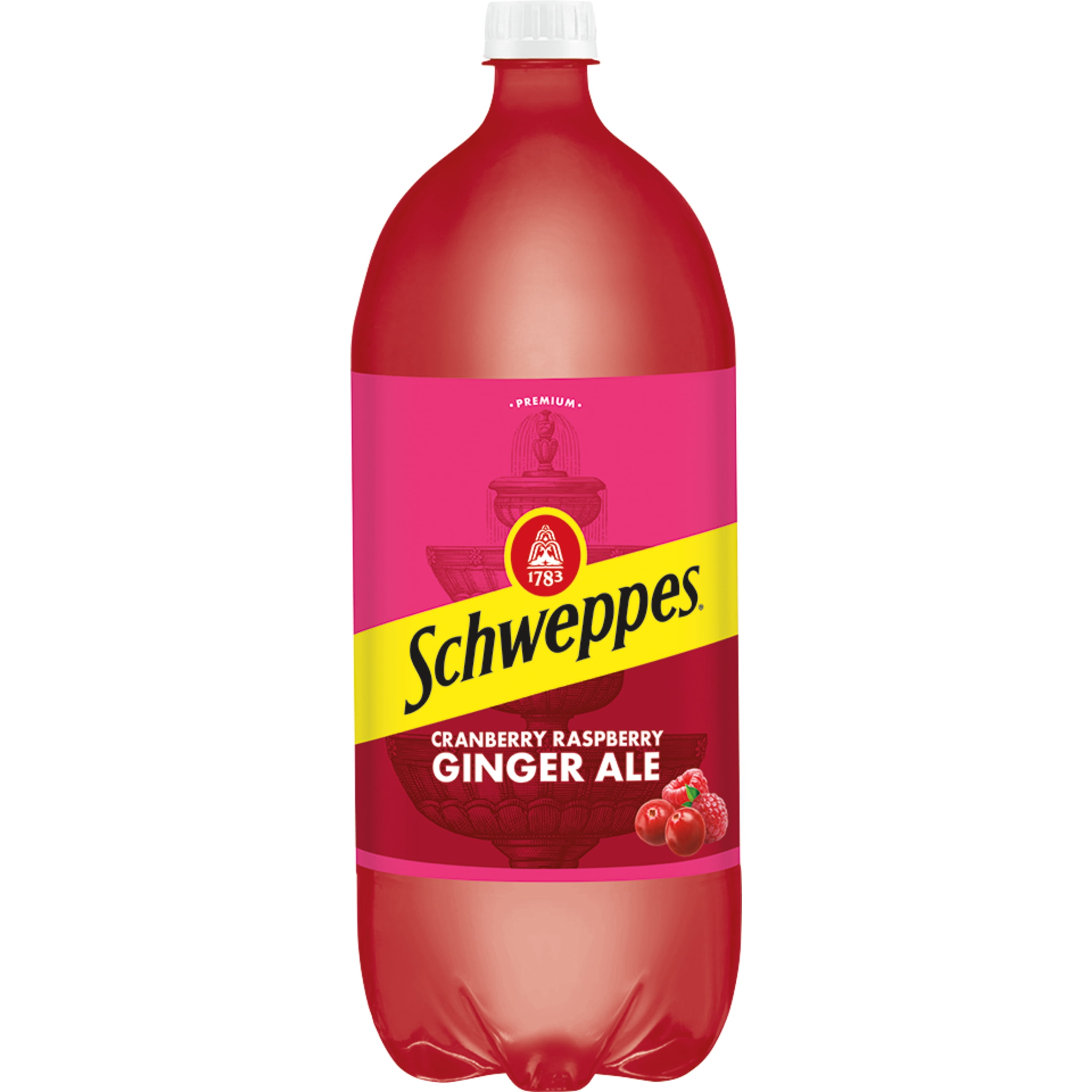Schweppes Cranberry Raspberry Ginger Ale, 2.1 qt - Walmart.com