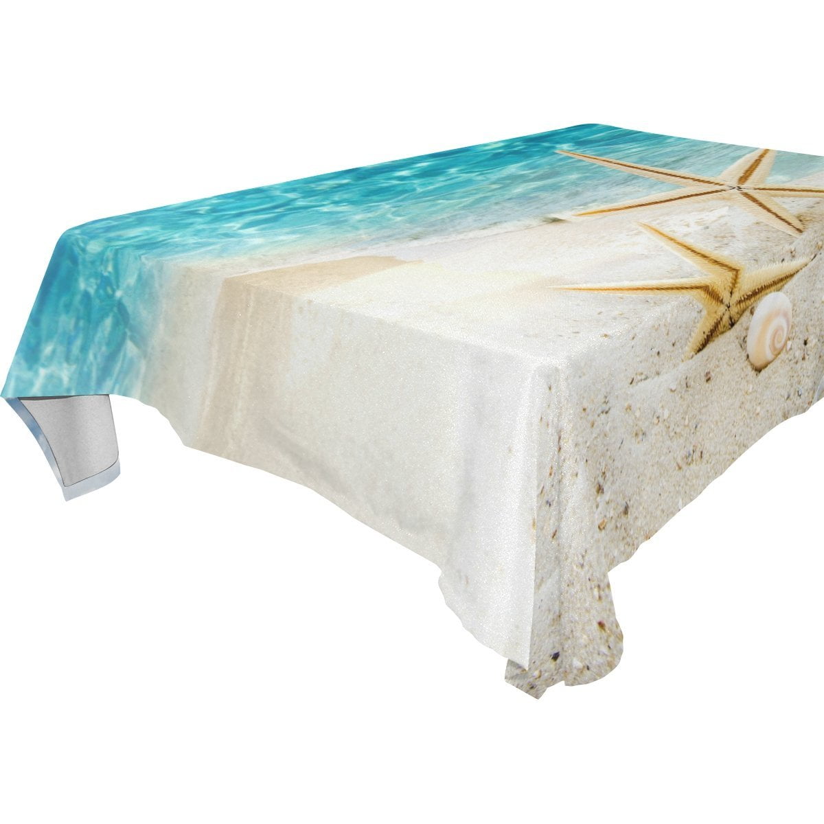 POPCreation Starfish Beach Shell Tablecloth 60x84 inches - Walmart.com