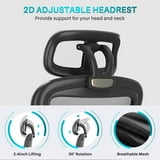 HomeZeer Ergonomic High Back Office Chair with Lumbar Support and Flip ...
