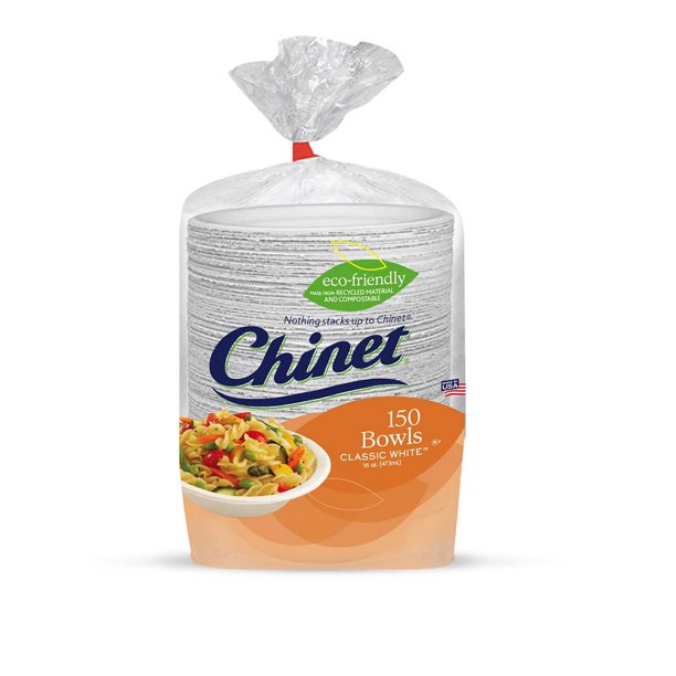 Chinet Classic White Fiber Bowl, 150 ct. - Walmart.com