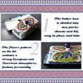 Ceramic Butter Dish With Lid Bohemia Hand Drawn Plate Tray Cover For ...
