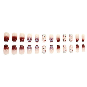 Fofosbeauty 24pcs Press on False Nails Tips, Coffin Fake Acrylic Nails ...