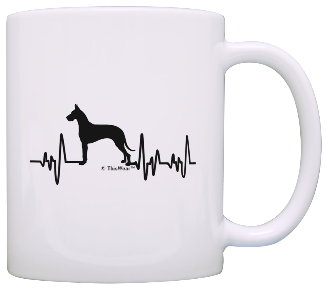 ThisWear Great Dane Gifts for Women Dog Lover Heartbeat Great Dane ...