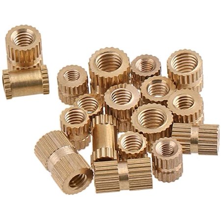 200 Pieces M2 Female Threaded Nuts - Brass Threaded Insert Round Nut ...