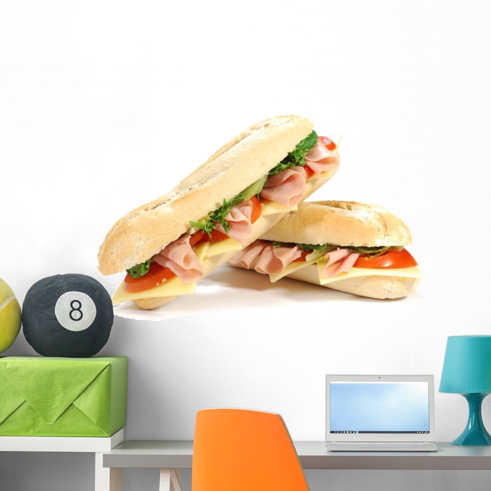 Sub Sandwiches Wall Decal by Wallmonkeys Peel and Stick Graphic (36 in ...