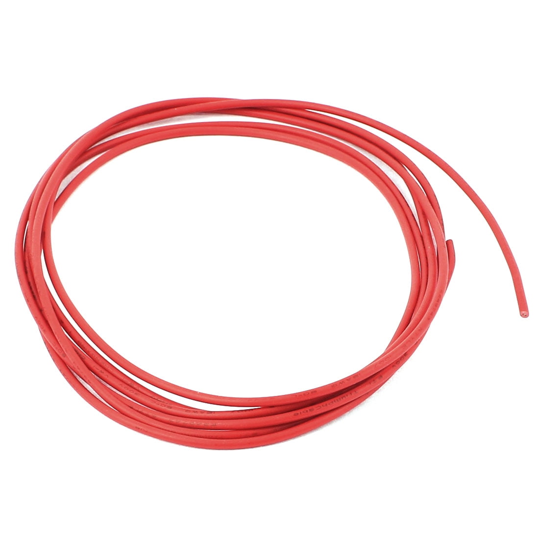 2M 18AWG Electric Insulated Copper Core Flexible PVC Wire Cable Red ...