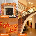 Niyattn Thanksgiving String Lights Waterproof Pumpkin And Maple Leaf