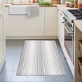 Area Rug 2x3ft, Minimalist Gray Horizontal Striped Washable Rugs for ...
