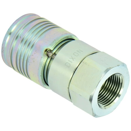 Dixon 5HTF6 Steel Flush Face Hydraulic Quick-Connect Fitting, Coupler, 5/8" Coupling x 3/4"-14 ...