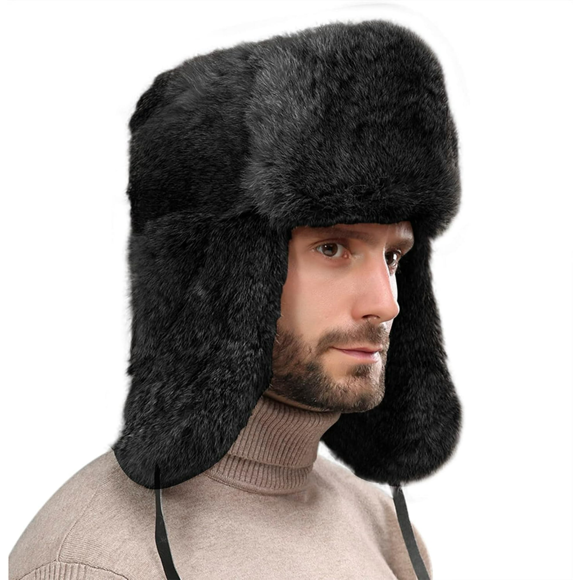 Click here for Starrism Winter Trapper Hat For Men Faux Fur Russi... prices