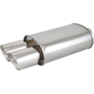 Brand New Polished Stainless Round Turn-Up Dual Slant Exhaust Tip ...