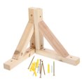 PAMINGONO 2 Brackets Solid Wall Mount Wood Shelf Bracket Khaki 7.7X7 ...