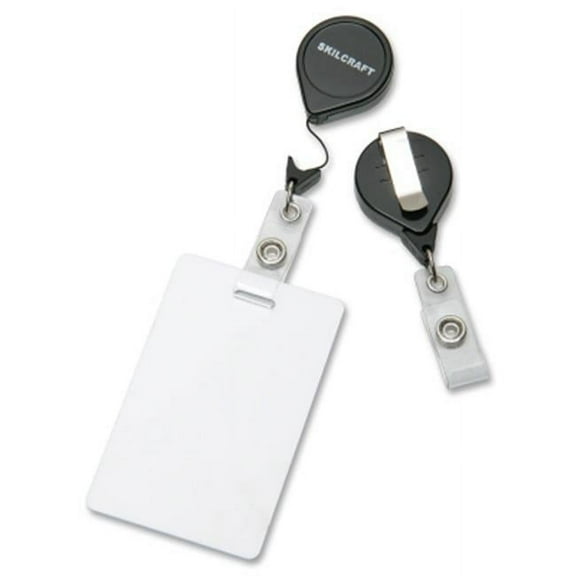 Advantus Translucent Retractable ID Card Reel, 30" Extension, Assorted ...