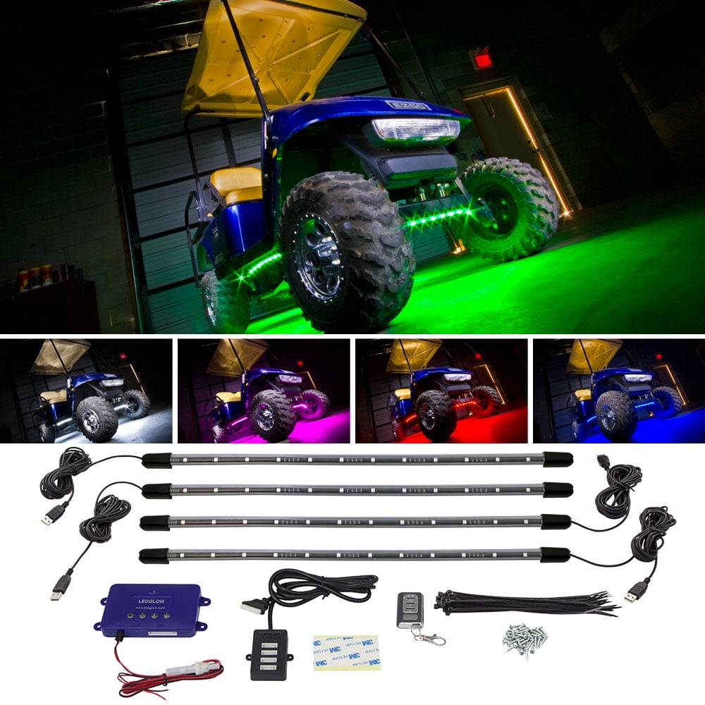 LEDGlow Million Color LED Golf Cart Underbody Underglow Light Kit ...