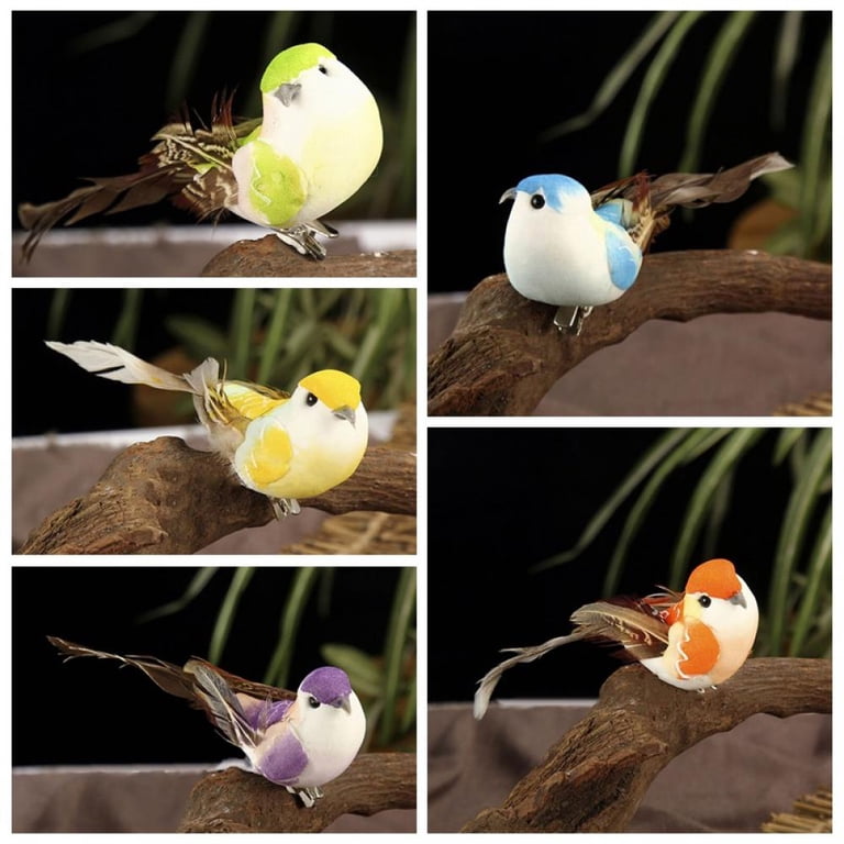 Birds Of A Feather Youngwier Foam Birds For Decoration | Simulated ...