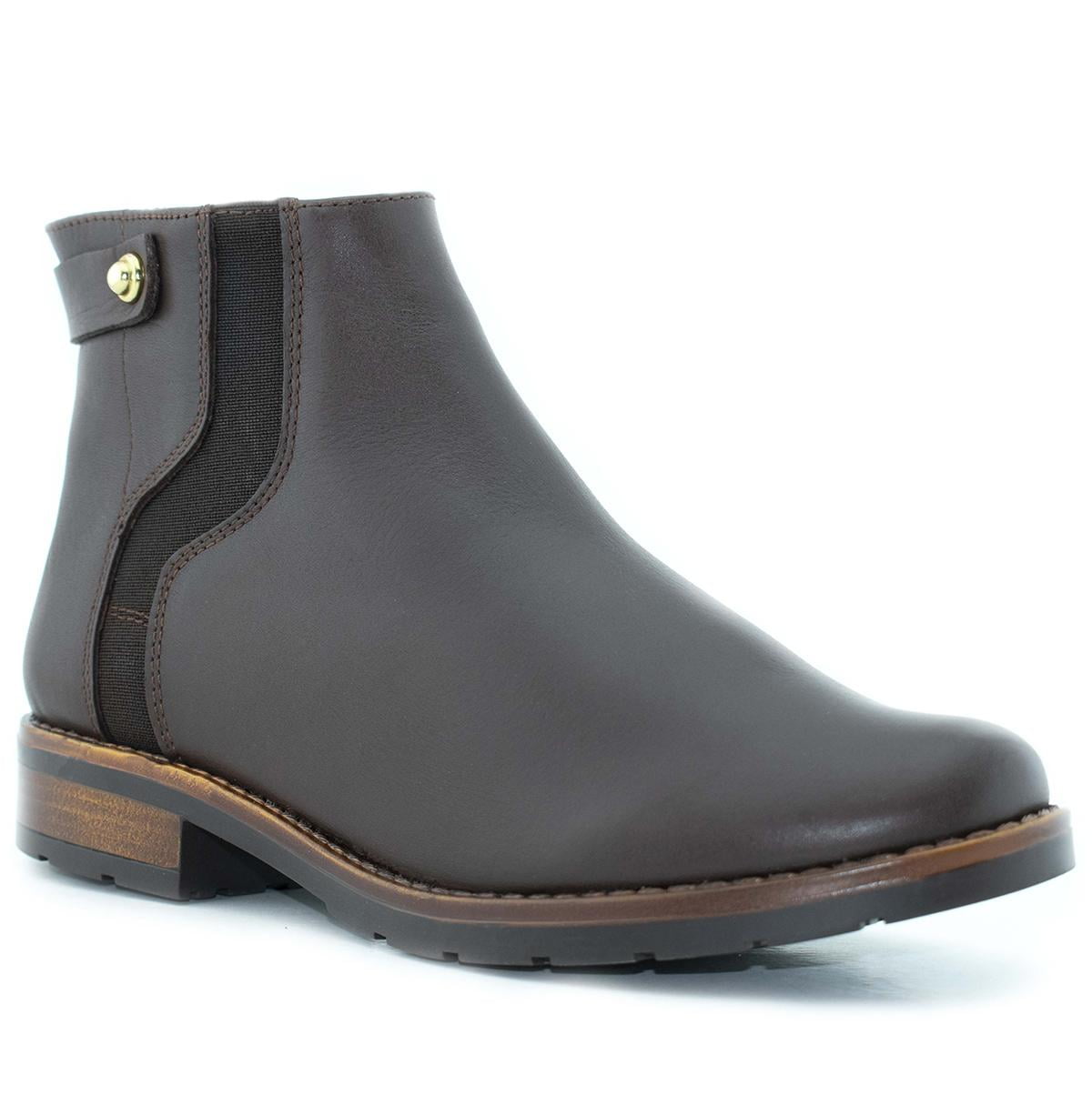 BOTIN CASUAL CON ELASTICO DAMA PIEL CAFÉ GIUSTO 15104 cafe 26 GIUSTO ...