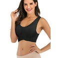 Lelinta Sports Bras For Women Lace Front Cross Side Buckle And