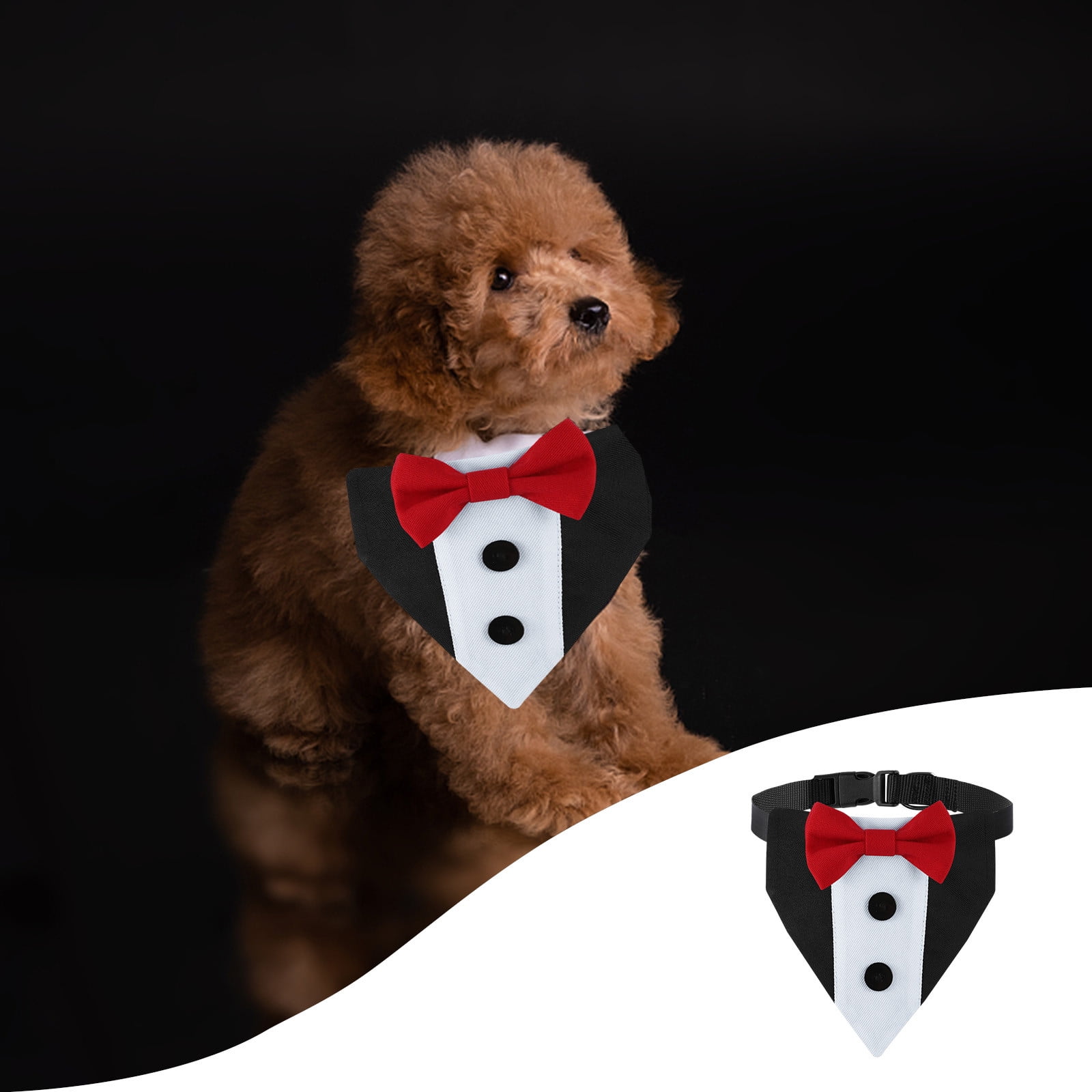 Click here for Yimwnyi Dog Tuxedo Suit  Halloween Bandana Collar... prices