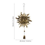 WHAMVOX Golden Wind Chime for Decor Made of Iron with Elegant Design ...