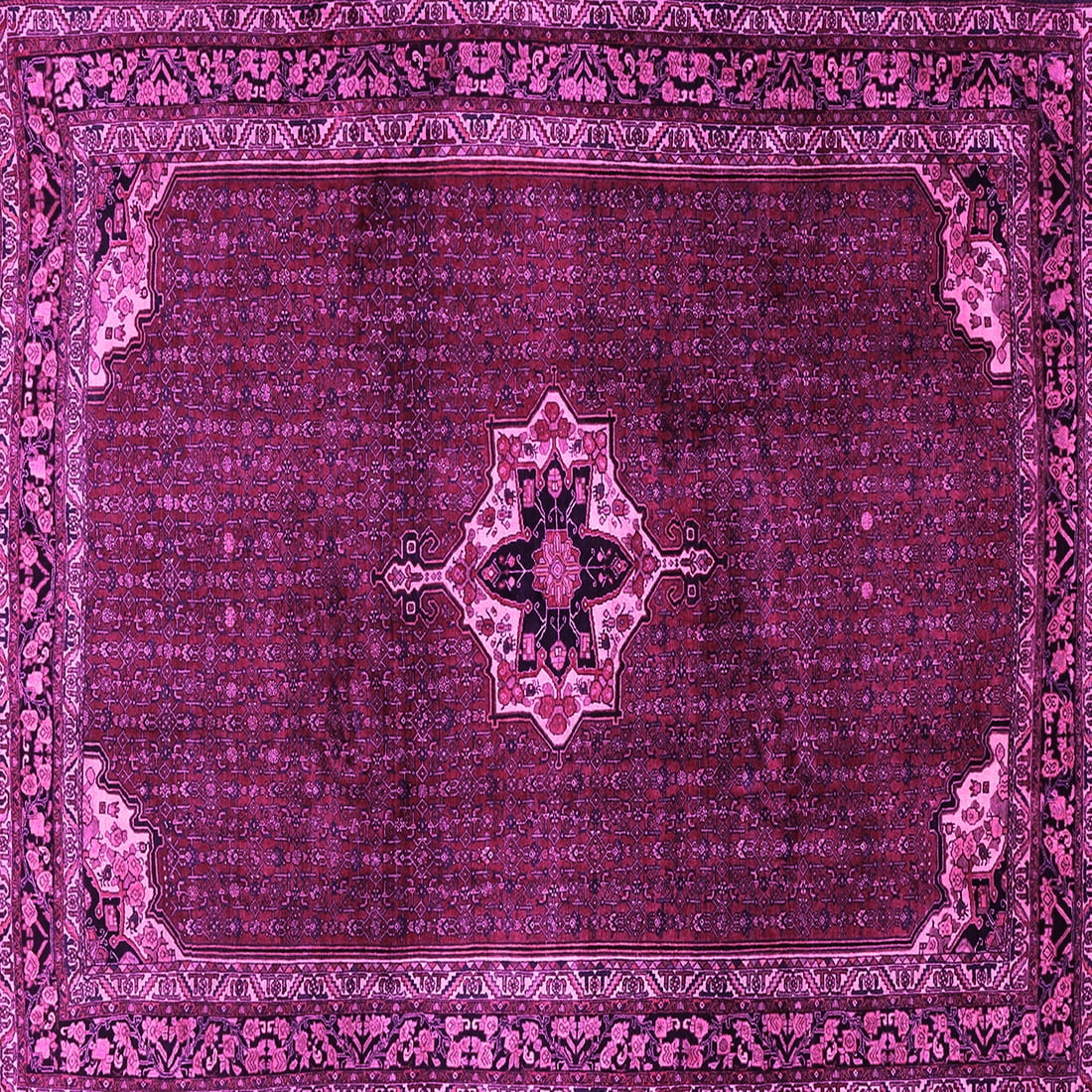 Ahgly Company Indoor Square Persian Pink Traditional Area Rugs, 6 ...