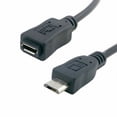 FVH 5ft Full Pin Connected Micro USB 2.0 Type 5Pin Male to Female Cable ...