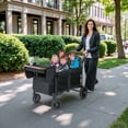 SACVON Toddler Stroller Wagon for 4 Kids with Cooler Bag,Parent ...