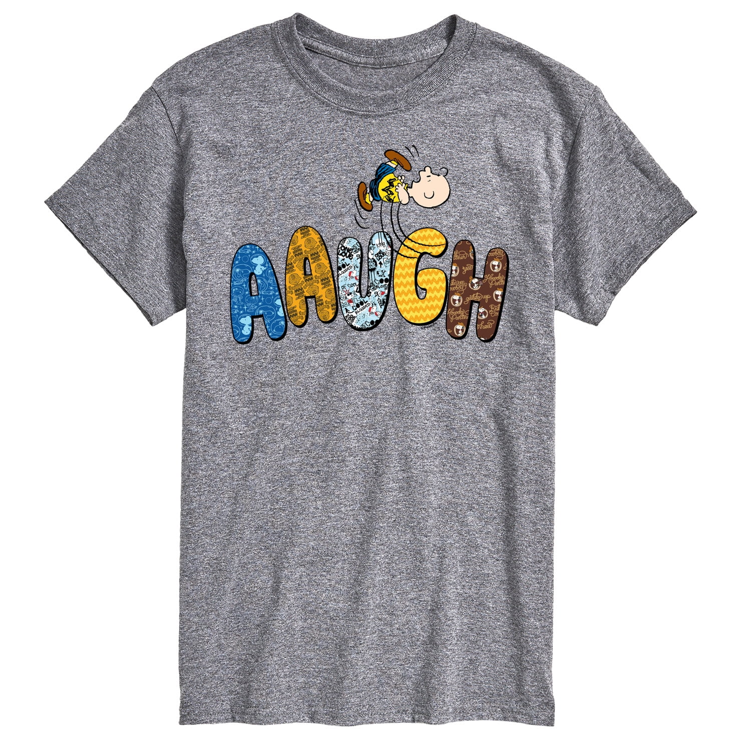 Peanuts - Aaugh Pattern Charlie Brown - Men's Short Sleeve Graphic T ...