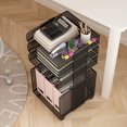 Multi-Layer Mesh Mobile Storage Cart, Rolling Under Desk File Organizer ...