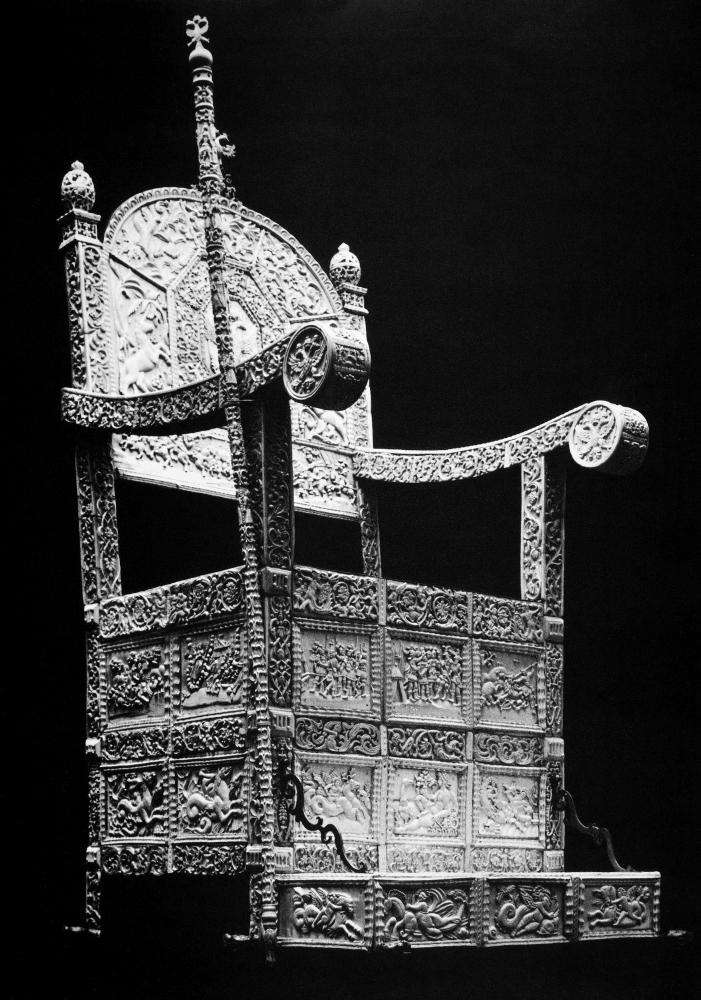 Russia: Throne Of Ivan Iv. /Nwood-Framed Throne Covered With Carved ...