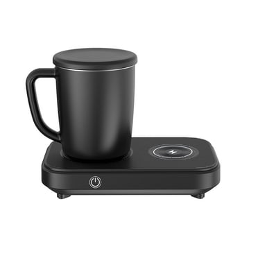 ionMug & Charging Coaster, 12oz. Stainless Steel Self Heating Coffee ...