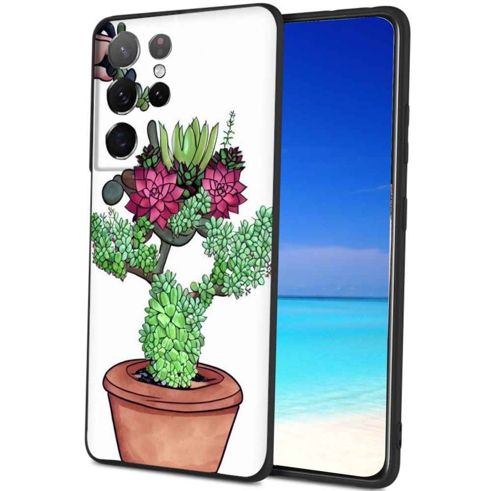 Compatible with Samsung Galaxy S22 Ultra Phone Case, succulents-plants ...