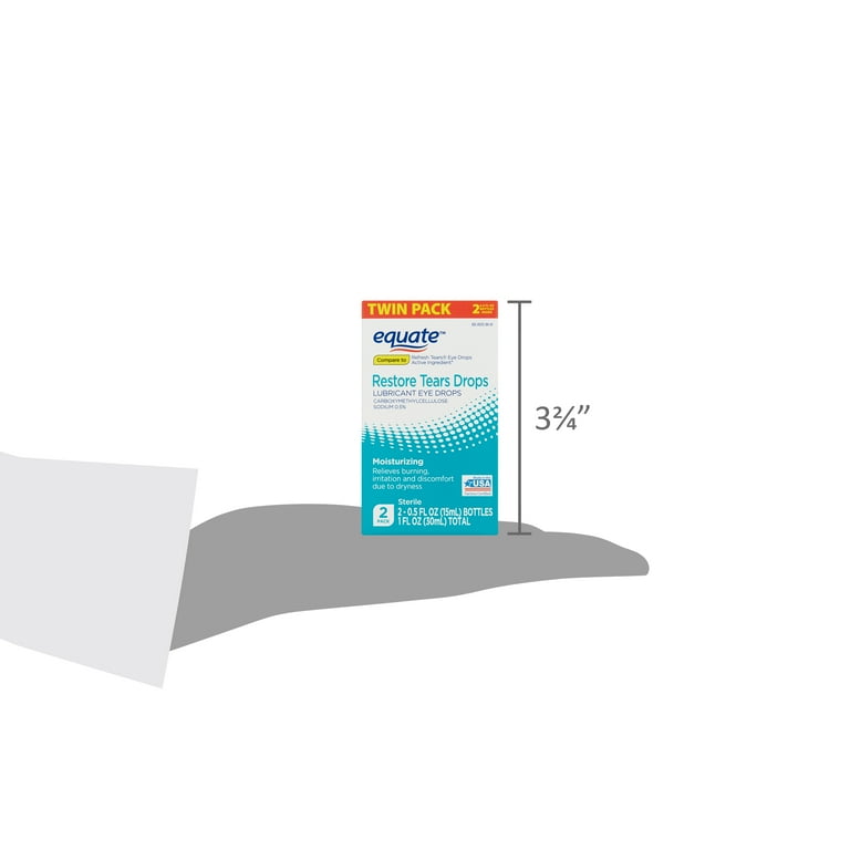 Equate Comfort Gel Lubricant Eye Drops, 0.5oz. - 2 Pack for sale online