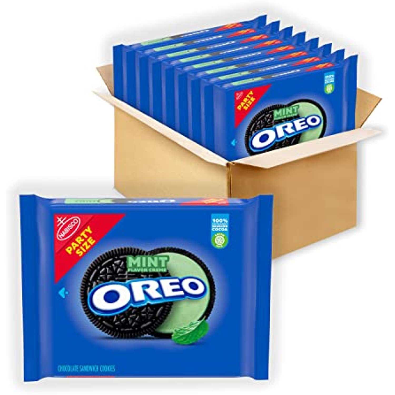 Oreo Mint Creme Chocolate Sandwich Cookies, Party Size, 8 - 26.7 Oz ...