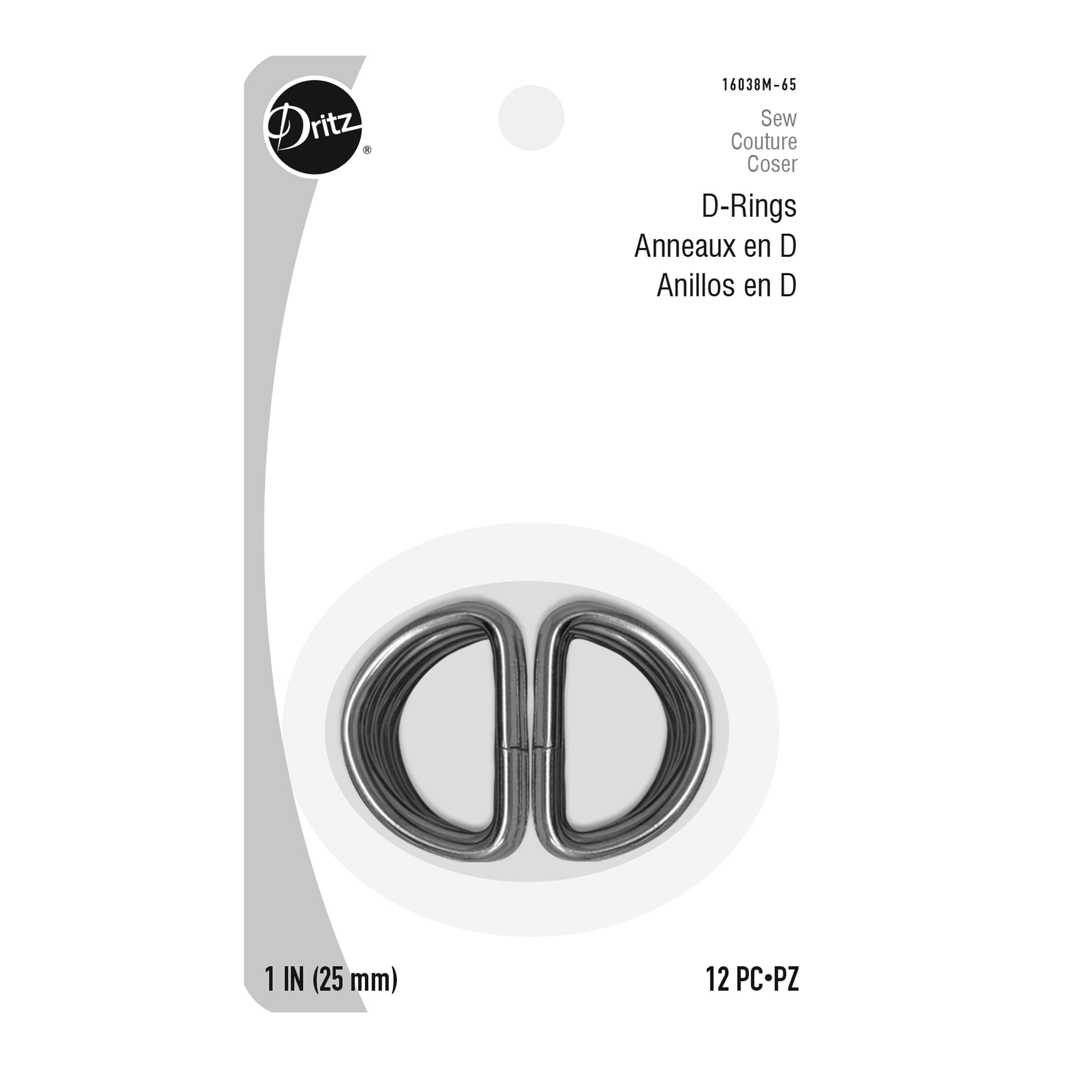 Dritz 1" Silver D-Rings, 12 Pack - Walmart.com