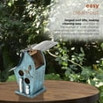 Alpine Hanging Blue Artful Wooden Birdhouse, 12 Inch Tall - Walmart.com