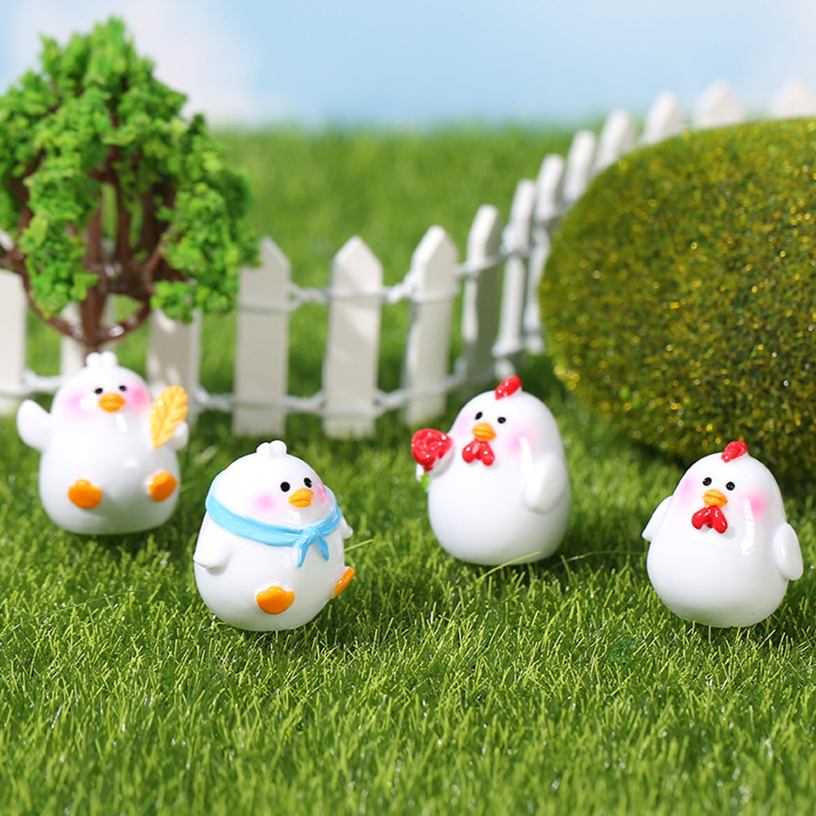Ruanlalo Chick Figurines,4Pcs Chick Figurines Tiny Size Adorable ...