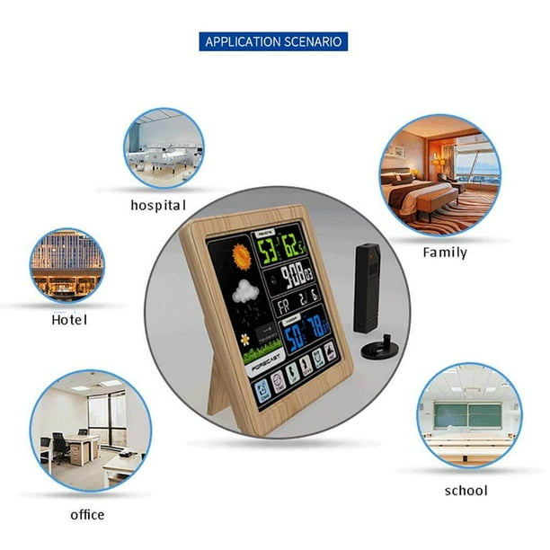 Weather Station Wireless Touch Screen with Sensor Indoor Outdoor ...