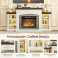 70'' Fireplace TV Stand for 80 inch TVs, Electric Fireplace with Mantel ...
