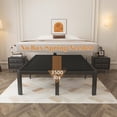16 Inch Black Bed Frame Size, Platform Bed Frame with Anti-Slip Baffles ...