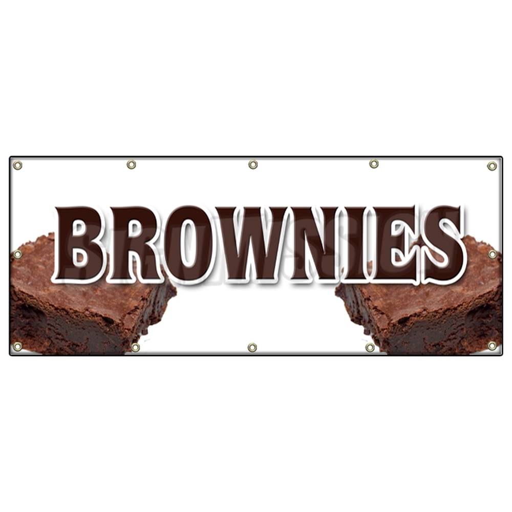 48"x120" BROWNIES BANNER SIGN bakery chewy warm homemade best chocolate ...