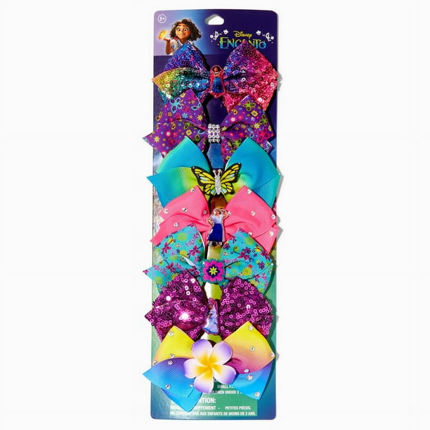 Claire's Girls Disney Encanto Glitter Hair Bow Clips, 7 Pack, 32089 ...