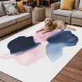 Bohemian Nordic Outdoor Rug, Pink Blue Color Block Non-Slip Area Rugs ...