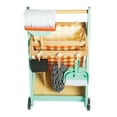 MindWare Toy Cleaning Cart Set - Wood Cart, Handle Bar 22.5” Tall, Cart ...