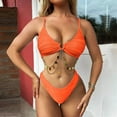Nkoogh Swim Suits For Women See Thru Bikini Pleated Fabric Two Piece