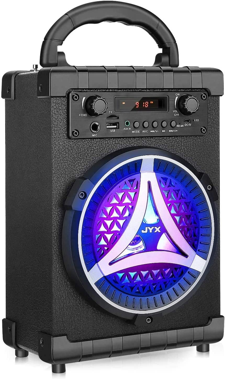 JYX Portable Speaker Wireless Bluetooth Speaker PA System with Karaoke, Radio, Recording ...