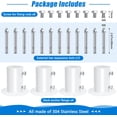 4 Pack 1.5" Deck Anchor Flange Stainless Steel Rod End Holder for Pool ...